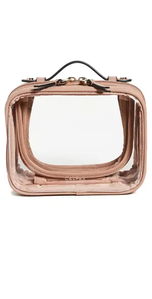 CALPAK Mini Clear Cosmetic Case - Caramel