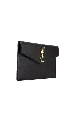 Saint Laurent Medium Leather Clutch