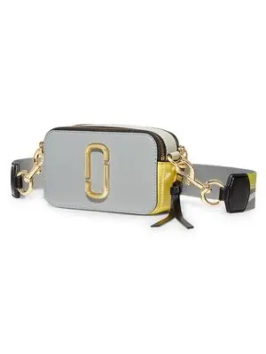 Marc Jacobs The Marc Jacobs Women's The Snapshot Coated Leather Camera Bag - New Rock Grey New Rock Grey
