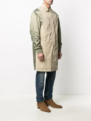 Dsquared2 Contrast-sleeve Single-breasted Coat