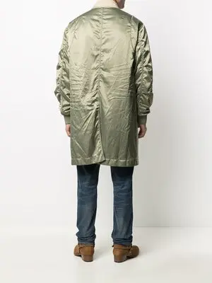 Dsquared2 Contrast-sleeve Single-breasted Coat