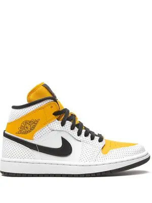 JORDAN Air 1 Mid Perforated Sneakers - White