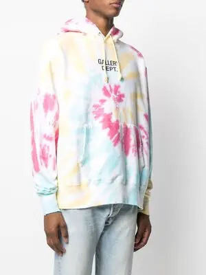 GALLERY DEPT. Tie-dye Print Cotton Hoodie