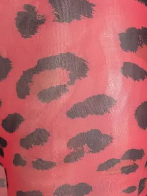 Philipp Plein Leopard Print Tights - Red