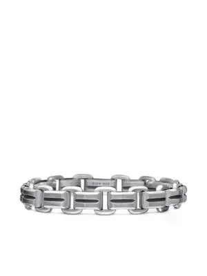 David Yurman Sterling Deco Beveled Link Bracelet - Silver