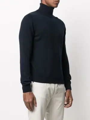 Malo Turtleneck Jumper - Blue