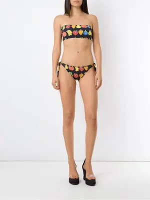AMIR SLAMA Frufru Bandeau Bikini Set