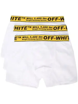 Off-White Three-pack Boxer Briefs - White Yelllow