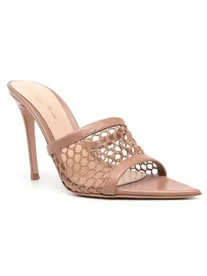 GIANVITO ROSSI Mesh-panel Alisa Mules