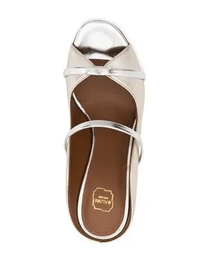 MALONE SOULIERS Peep-toe Slip-on Sandals - Silver