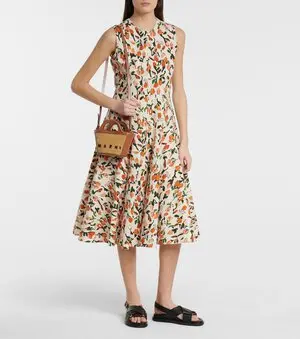 Marni Tropical Summer Micro Raffia Tote - Brown