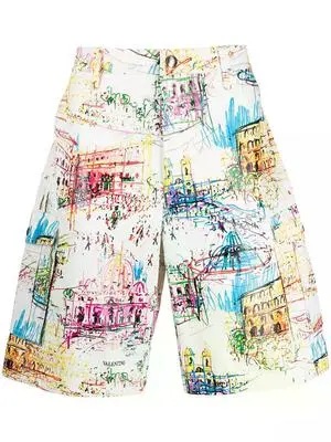 Valentino Garavani Mid Rise Shorts For Men