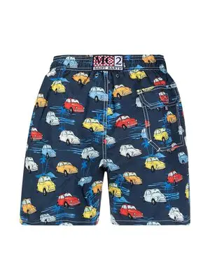 MC2 SAINT BARTH Car-motif Drawstring-waist Swim Shorts