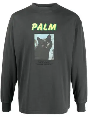Palm Angels Graphic-print Sweatshirt - Black