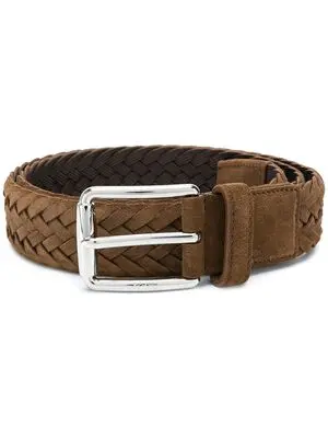 TOD'S Woven Buckle Belt - Brown