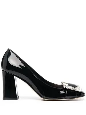 SERGIO ROSSI Embellished Patent Pumps