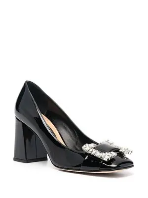 SERGIO ROSSI Embellished Patent Pumps