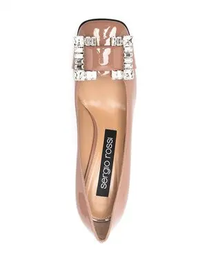 SERGIO ROSSI Embellished Patent Pumps