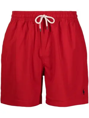 Polo Ralph Lauren Logo-embroidered Swim Shorts - Red