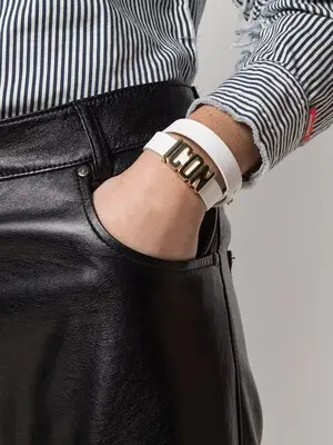 Dsquared2 Icon Wraparound Leather Bracelet - White