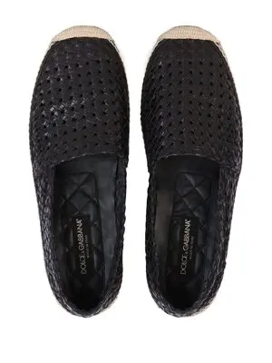 Dolce & Gabbana Woven Leather Espadrilles