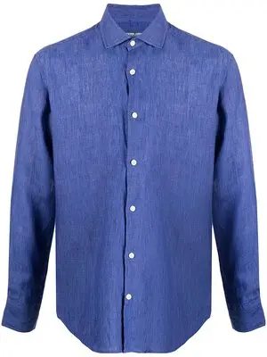 Frescobol Carioca Classic Linen Shirt - Blue