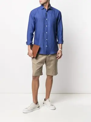Frescobol Carioca Classic Linen Shirt - Blue