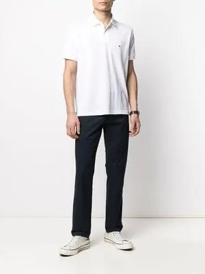 Tommy Hilfiger Logo-patch Polo Shirt - White