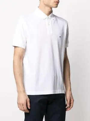 Tommy Hilfiger Logo-patch Polo Shirt - White