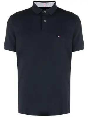 Tommy Hilfiger Logo-patch Polon Shirt - Blue