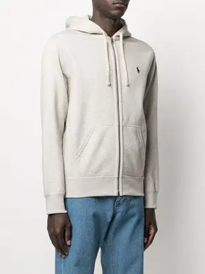 Polo Ralph Lauren Polo Pony Embroidery Zip-up Hoodie - Grey