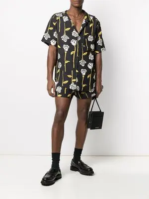 Opening Ceremony Rose-print Elasticated Shorts