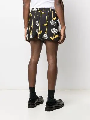 Opening Ceremony Rose-print Elasticated Shorts