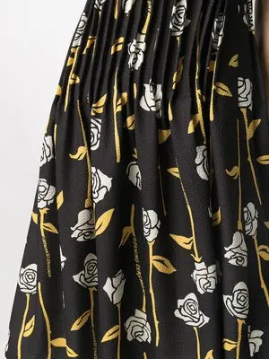 Opening Ceremony Rose-print Pleated Dress