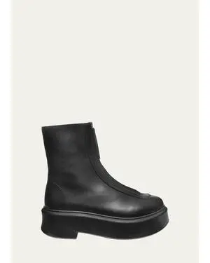 THE ROW Zipped Boot - Black