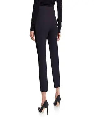 Max Mara Jersey Zip-front Cropped Pants