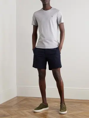 Polo Ralph Lauren Slim-fit Mélange Cotton-jersey T-shirt - Gray