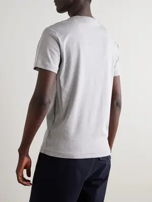 Polo Ralph Lauren Slim-fit Mélange Cotton-jersey T-shirt - Gray