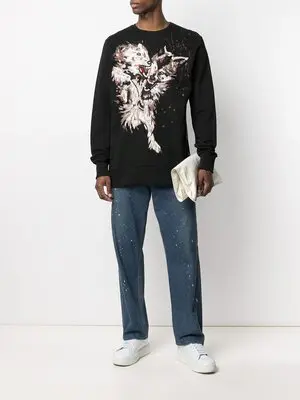 IH NOM UH NIT Embroidered Side-zip Sweatshirt