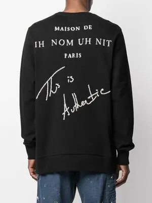 IH NOM UH NIT Embroidered Side-zip Sweatshirt