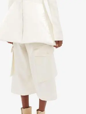 JW Anderson Cropped Floral Cargo Trousers