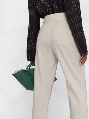 Brunello Cucinelli Cropped High-waisted Trousers