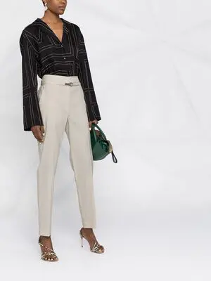 Brunello Cucinelli Cropped High-waisted Trousers