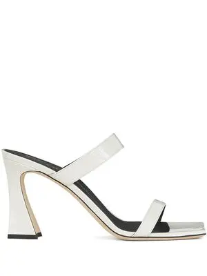 GIUSEPPE ZANOTTI Flaminia Patent Leather Sandals White