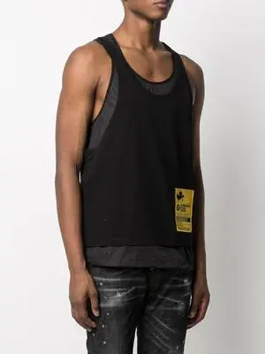 Dsquared2 Layered Logo-patch Tank Top