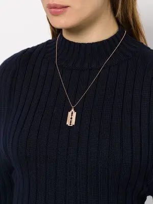 TRUE ROCKS Razor Pendant Necklace - Metallic