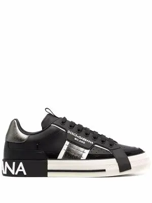 Dolce & Gabbana 2.zero Custom Leather Sneakers - Black