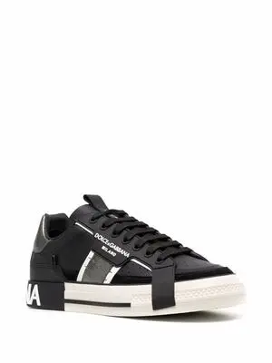 Dolce & Gabbana 2.zero Custom Leather Sneakers - Black