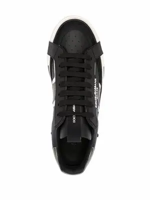 Dolce & Gabbana 2.zero Custom Leather Sneakers - Black