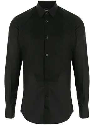 Dolce & Gabbana Bib-collar Cotton Shirt